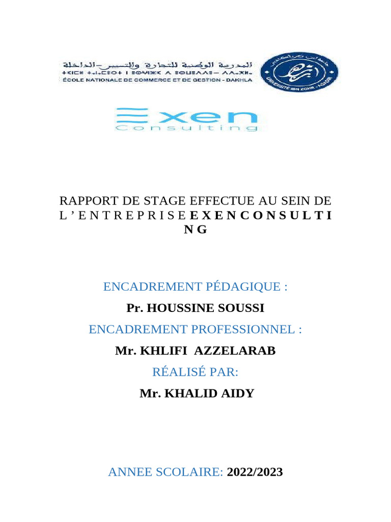 RAPPORT DE STAGE KHALID AIDY VERSION FINAL 1 - Copie | PDF