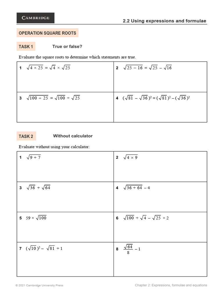 Operation Square Roots | PDF