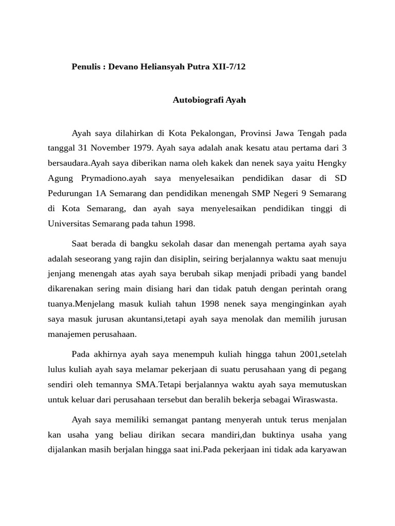 Biografi Ayah Pdf