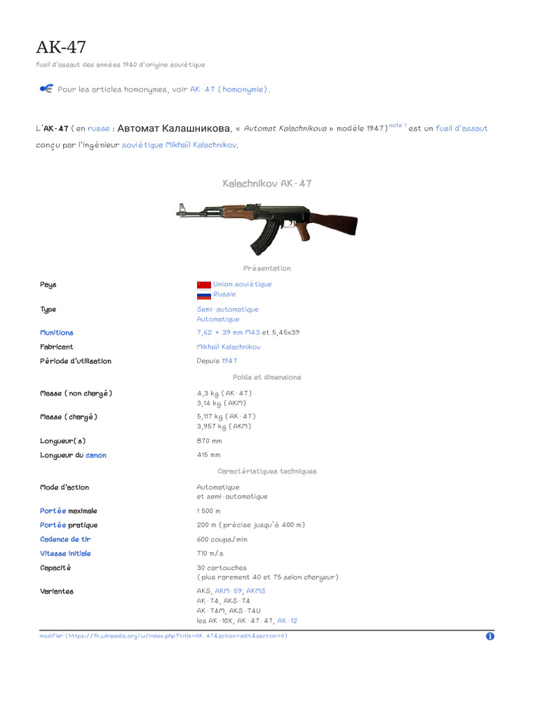 Kalachnikov AK-47 | PDF