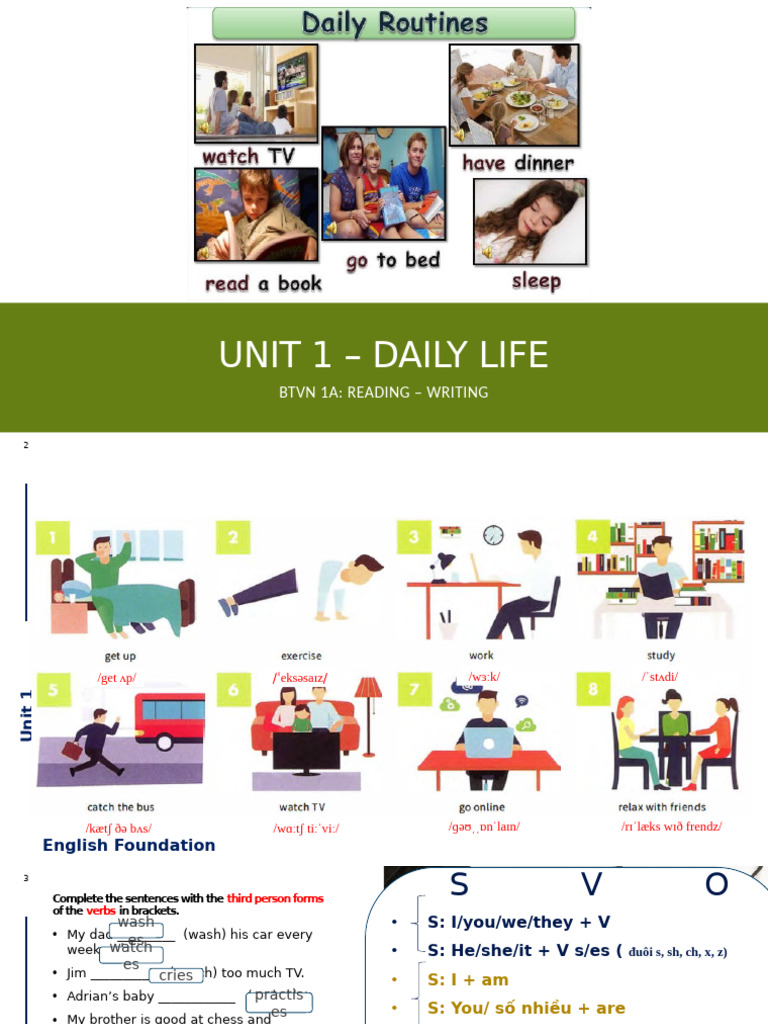 Unit 1a - Daily Life | PDF