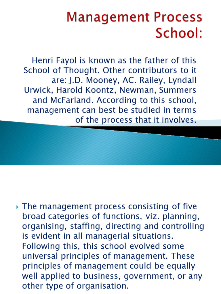 (U2) Management Process School | PDF