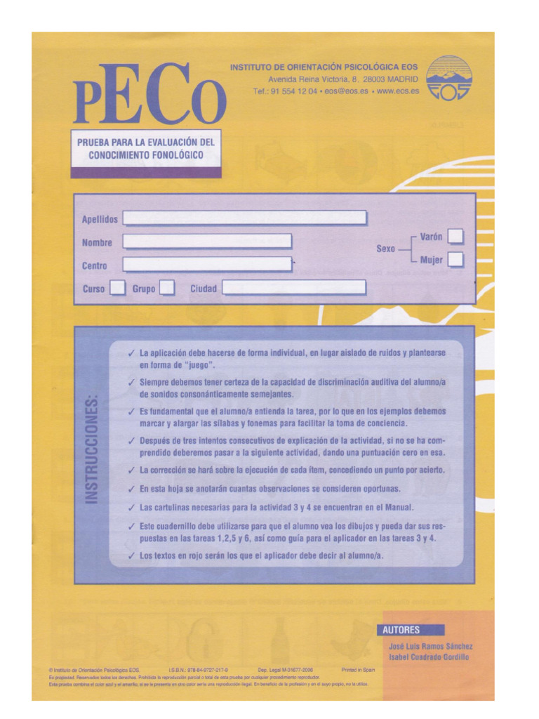 Cuadernillo Original - PECO | PDF
