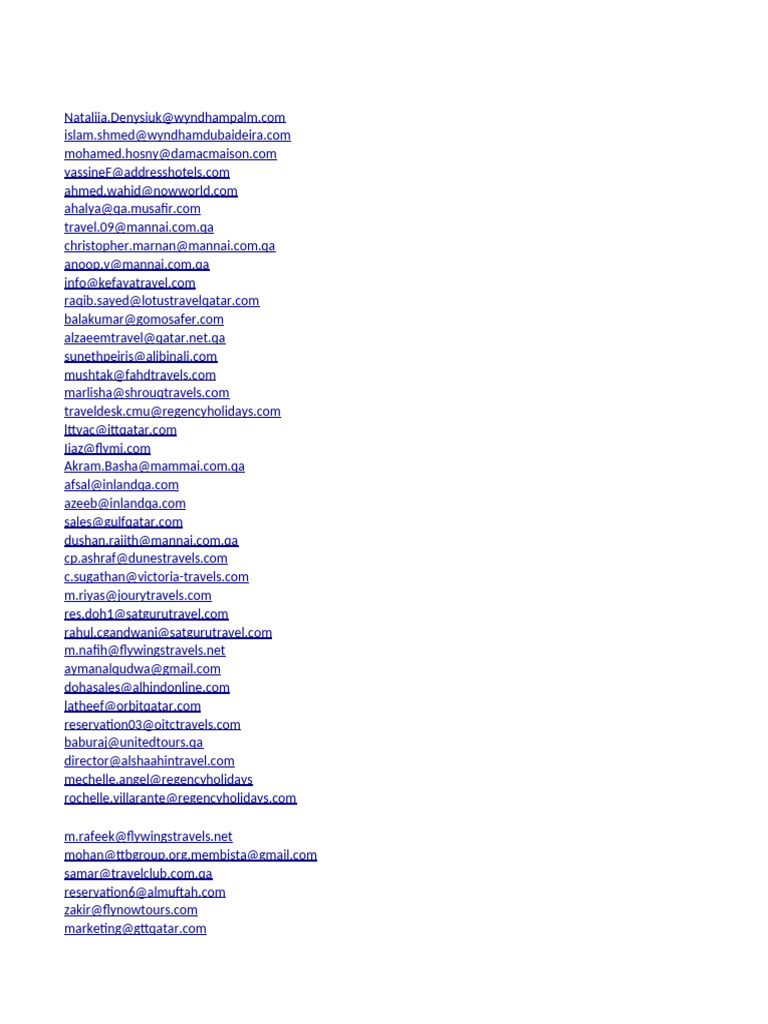 Qatar Agent Database | PDF
