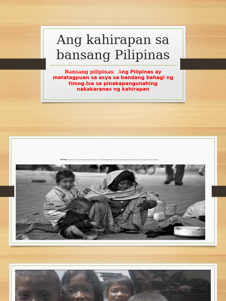 Ang Kahirapan Sa Bansang Pilipinas (GROUP 6) | PDF