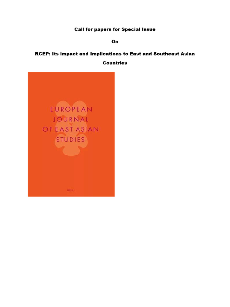 CFPs For SI (EJEAS) 2024 | PDF