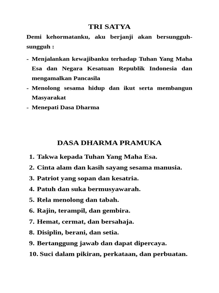 TRI SATYA | PDF