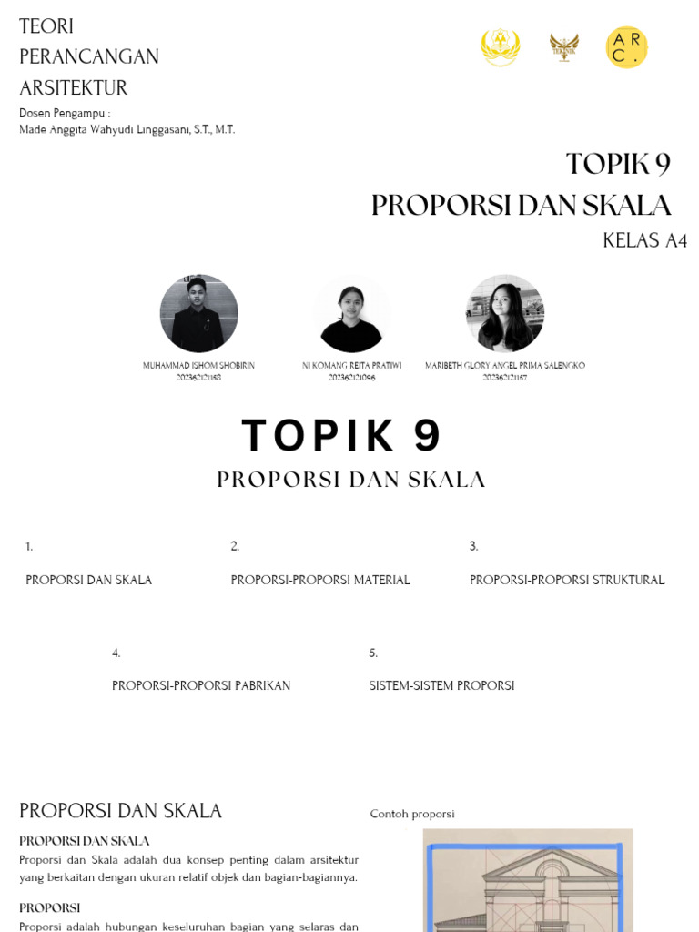 A4 - Tpa Topik 9 Proporsi Dan Skala | PDF