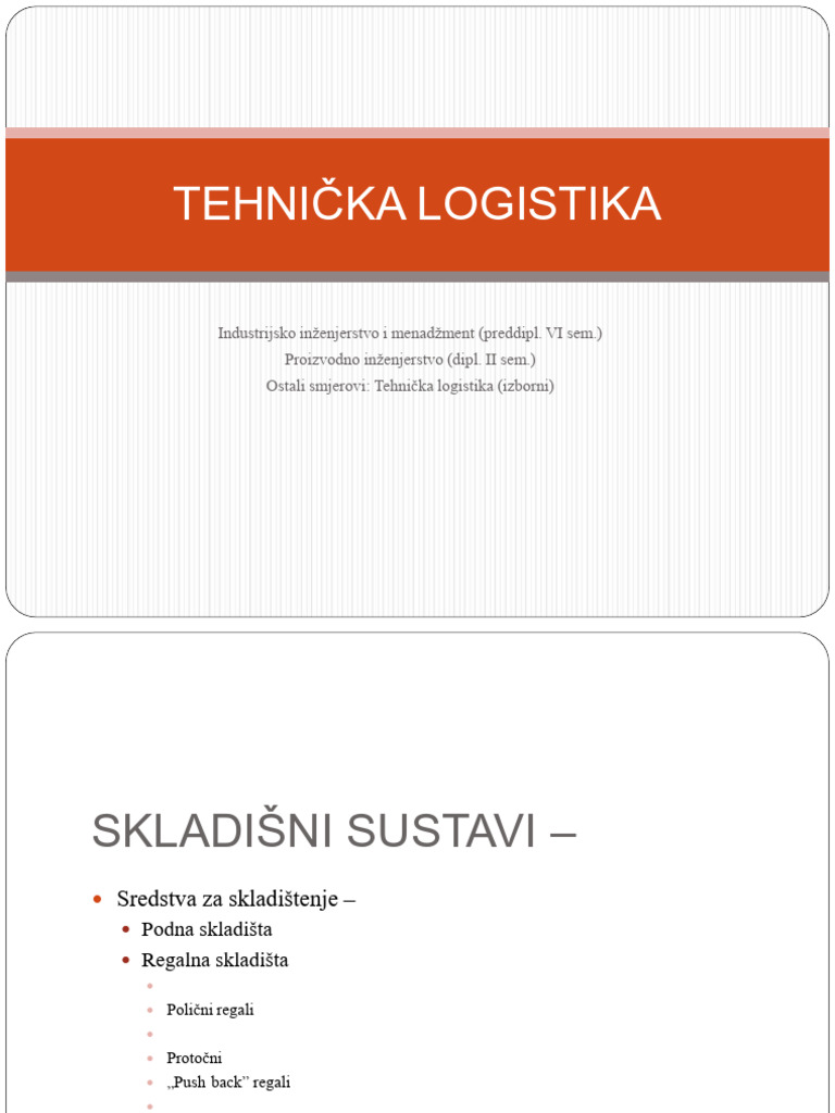 Skladišni Sustavi - 2 | PDF