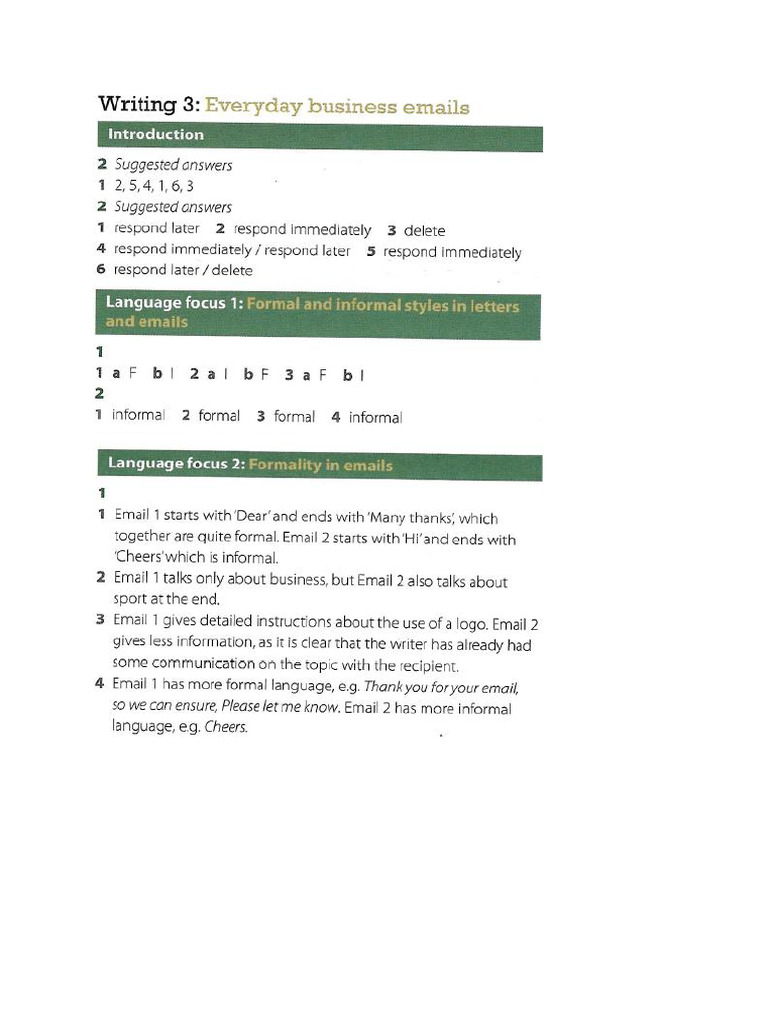 WP - Answer Key - Lesson 21 | PDF
