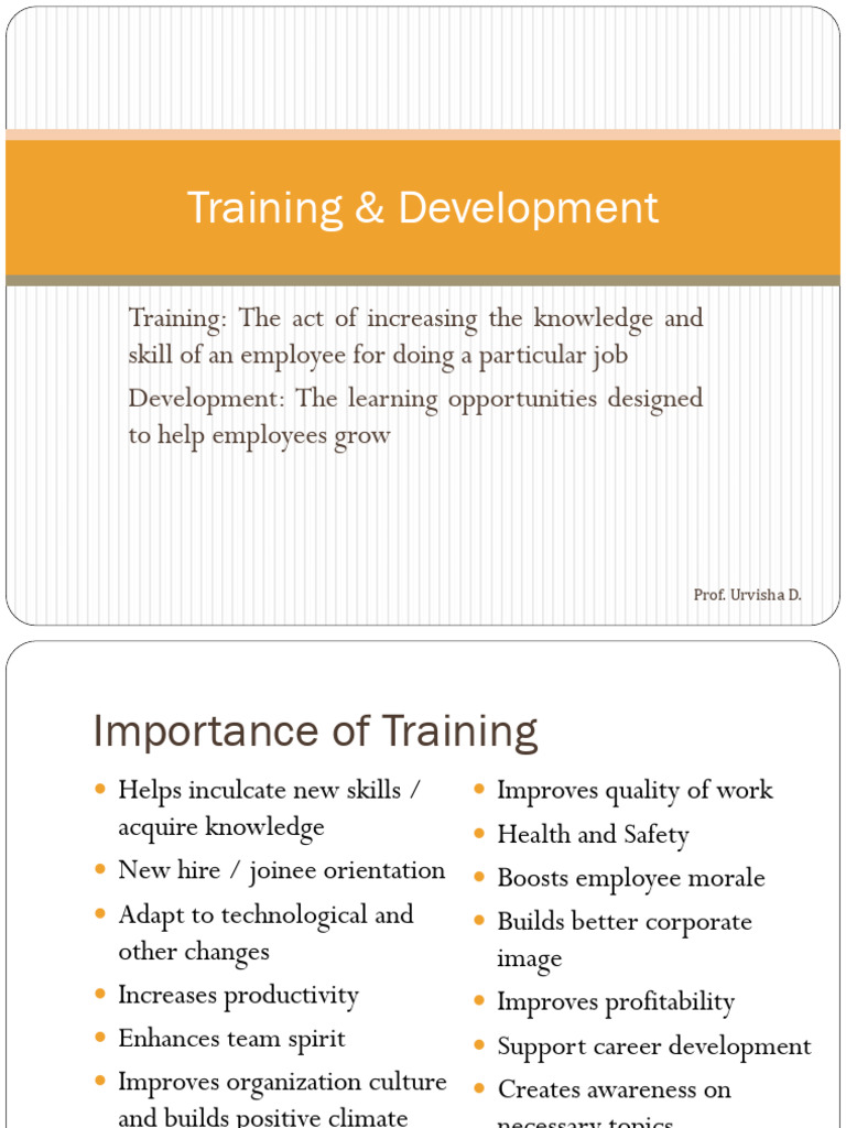 Training & Development | PDF