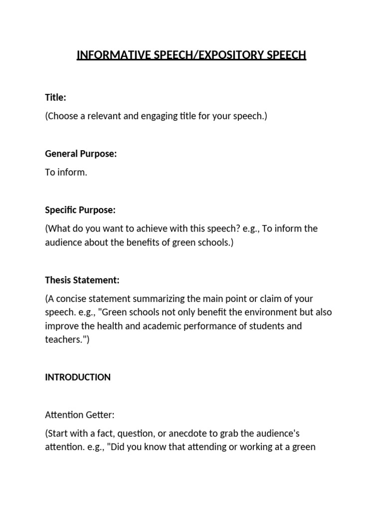 Informative Speech | PDF