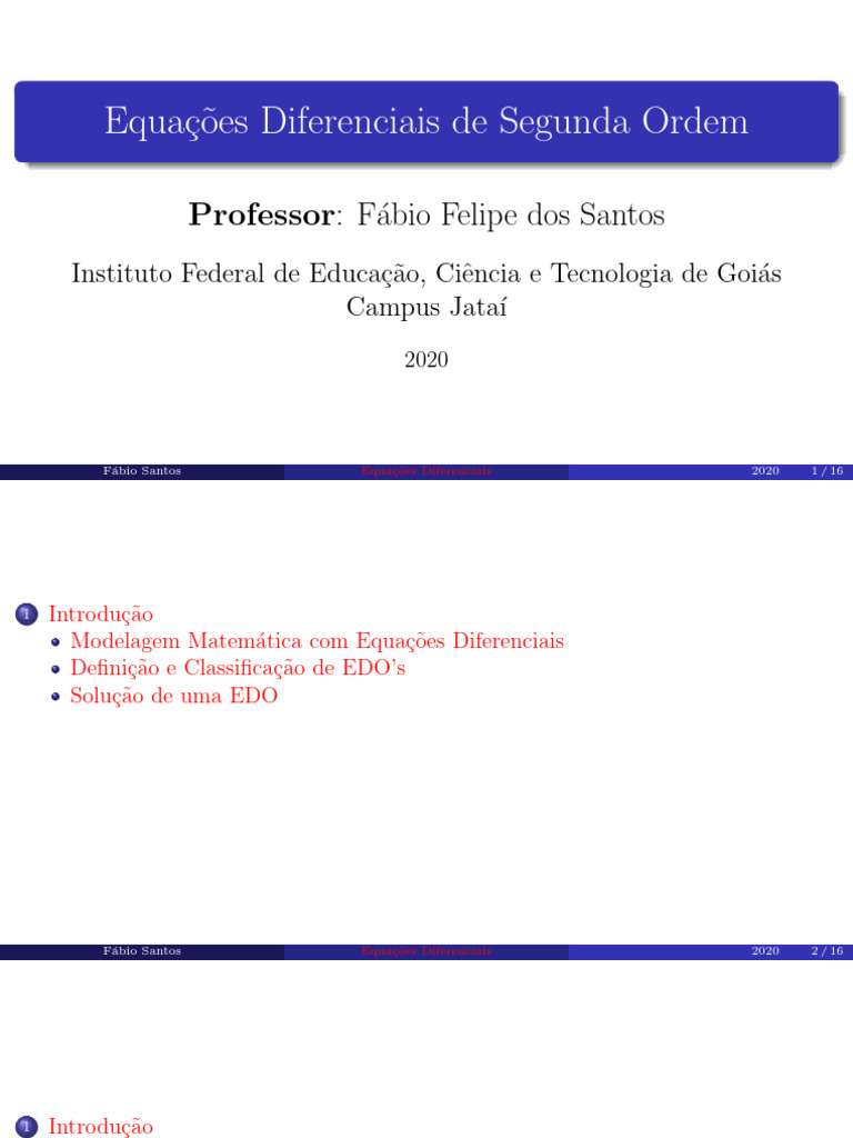 EDO - Semana 01 | PDF