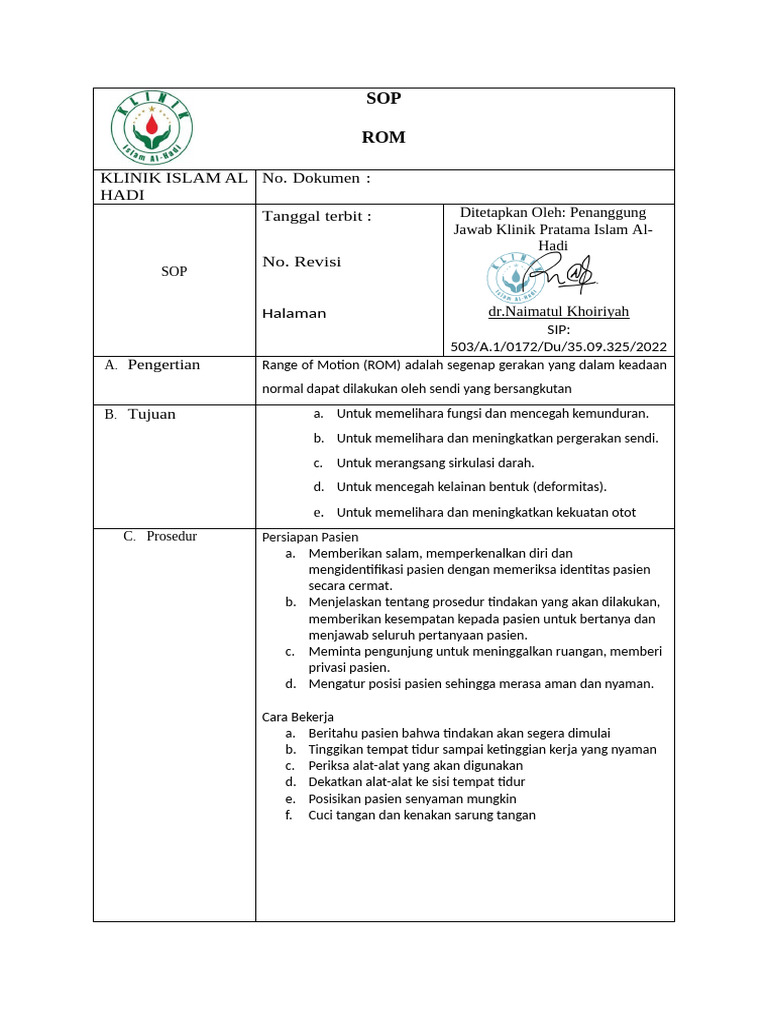 Sop Rom | PDF