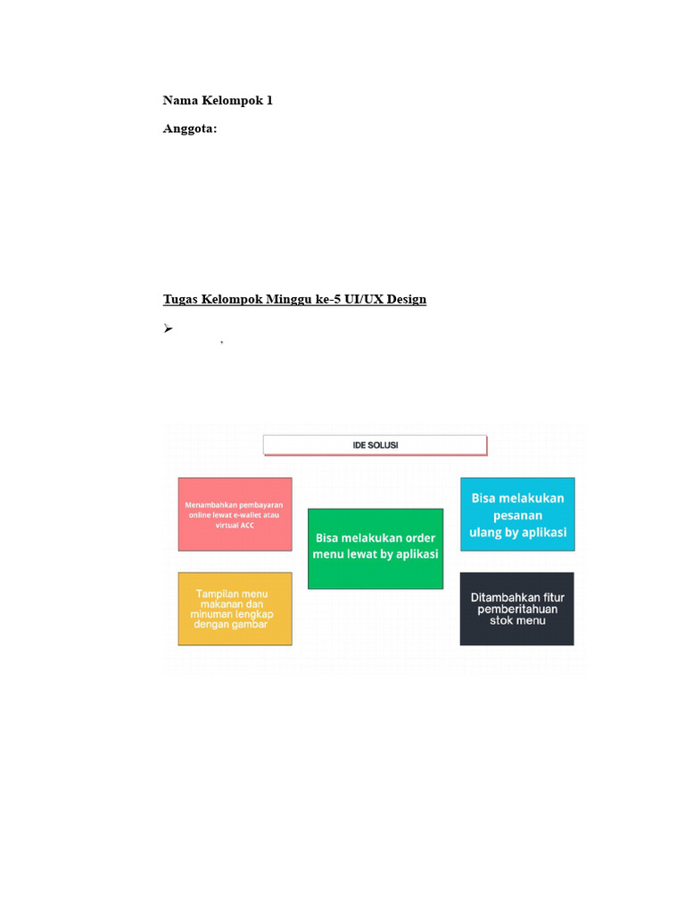 Tugas Kelompok 1 Minggu Ke-5 UI UX Design | PDF