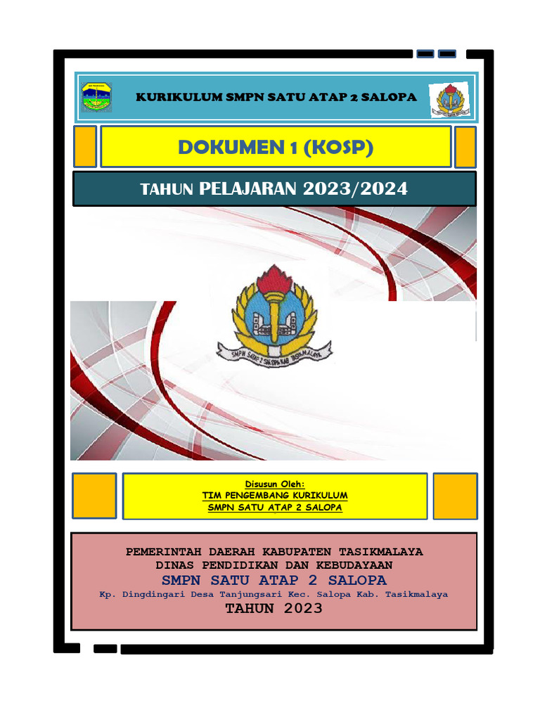 KOSP SMPN Satu Atap 2 Salopa | PDF