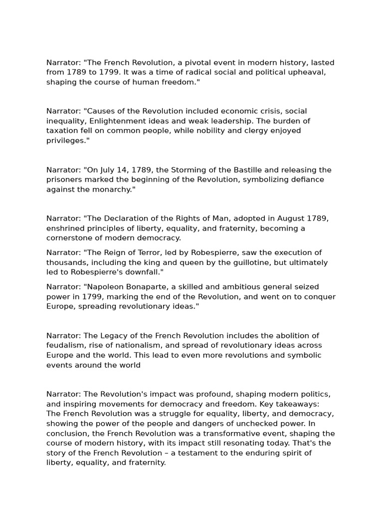 French Revolution Script by Anav Gupta | PDF