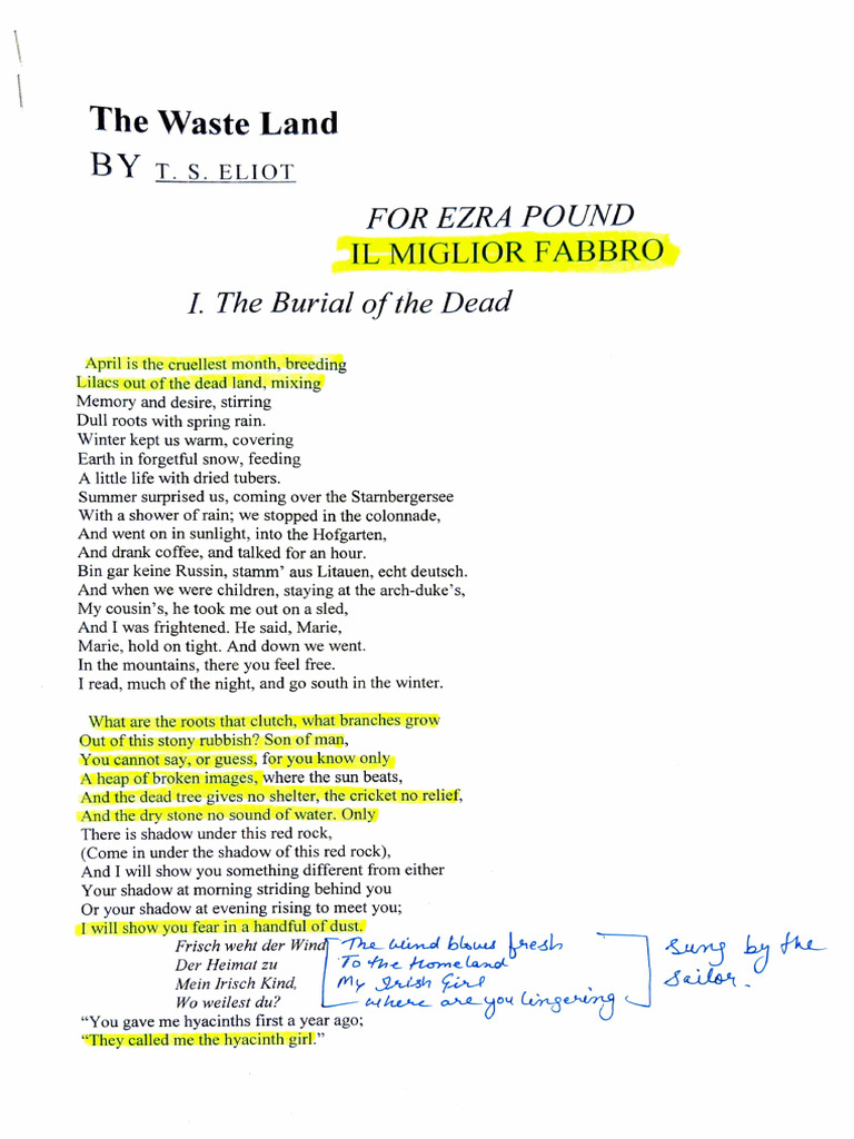 The Waste Land by T.S. Eliot | PDF