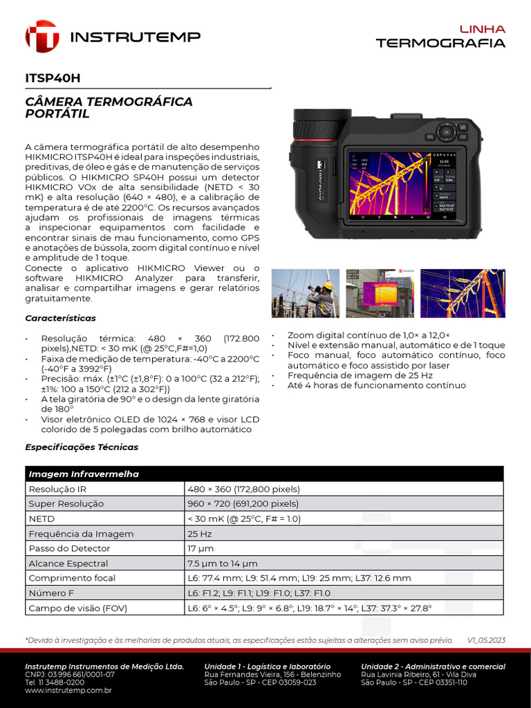 ITSP40H - Catálogo INSTRUTEMP | PDF