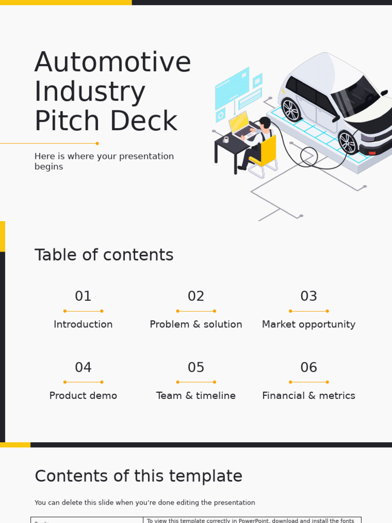 Automotive Industry Pitch Deck by Slidesgo | PDF
