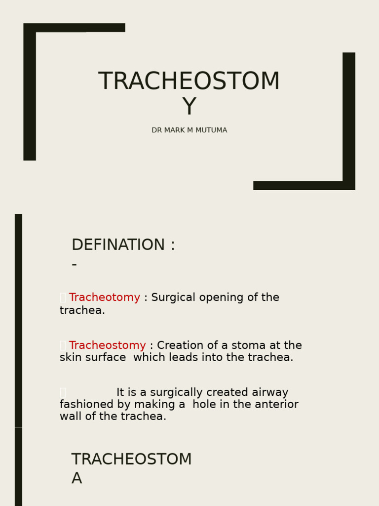 Tracheostomy 1 | PDF