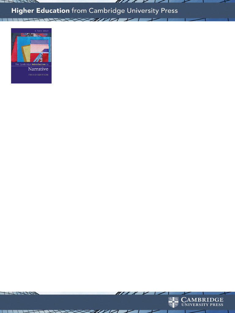 The Cambridge Introduction To Narrative | PDF