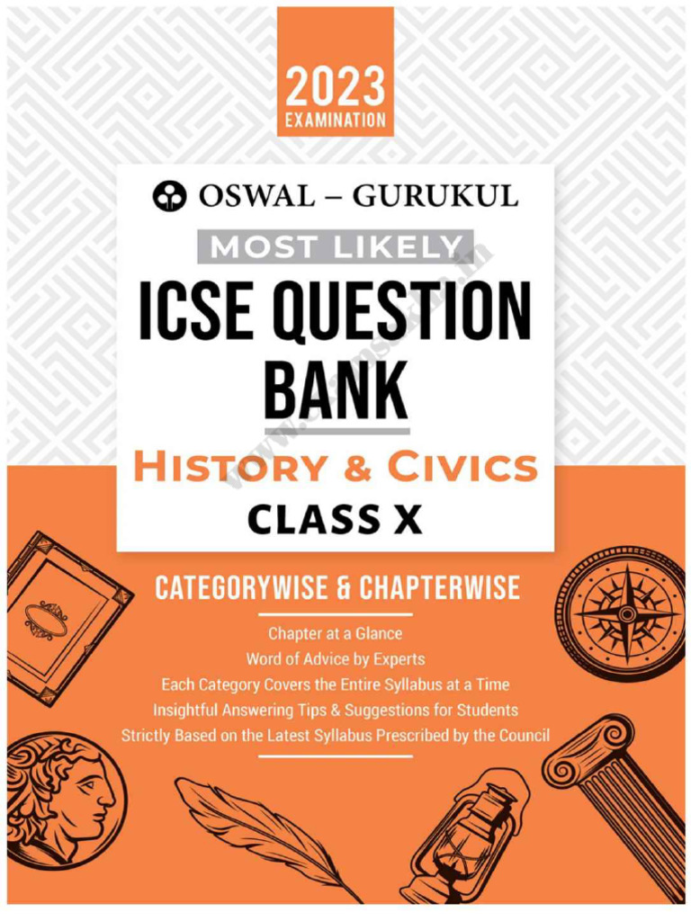 Question Bank - HIST. & CIV. (Class 10, Edition - 2023) | PDF