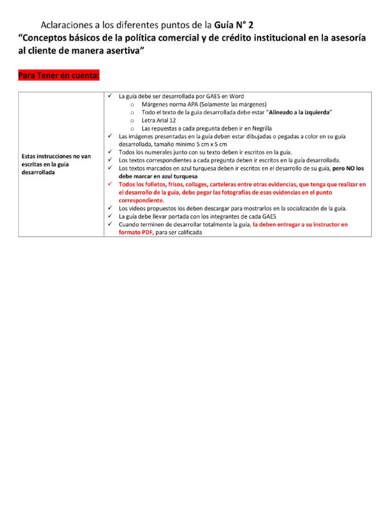 Aclaraciones Puntos de La Guía #2 SPC | PDF