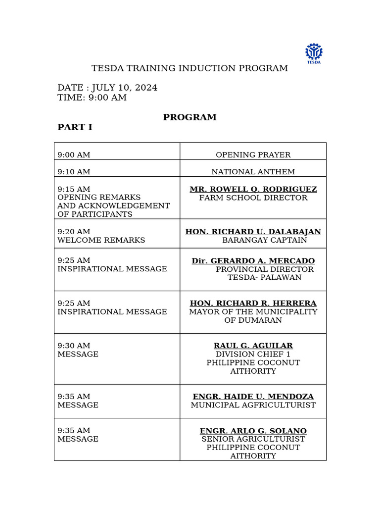 OPENING PROGRAM | PDF