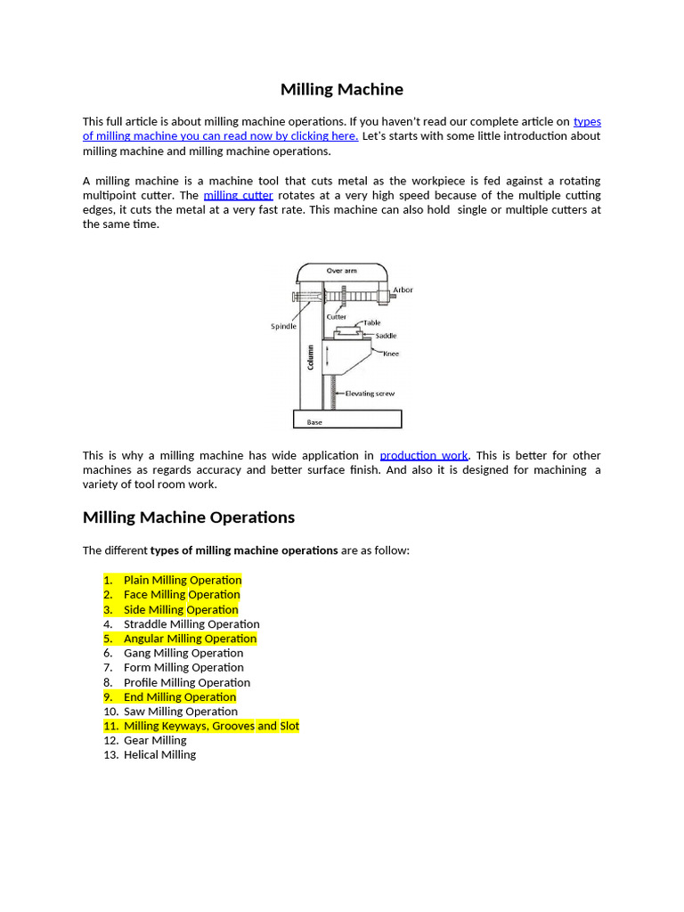 Mod 2 Milling | PDF