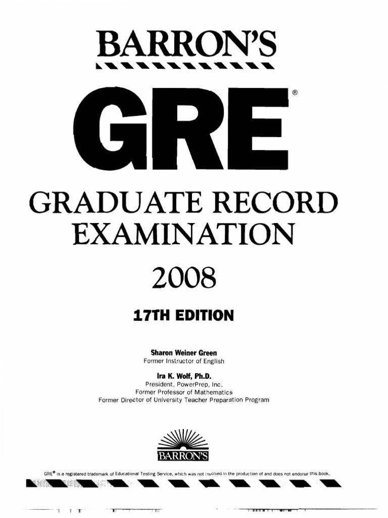 Barron S GRE 17th Edition PDF | PDF