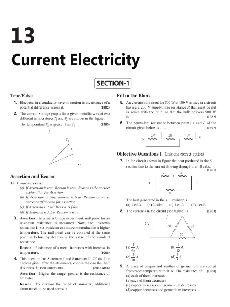 Current Electricity | PDF