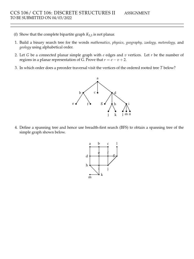 Assignment Discrete Structures II | PDF