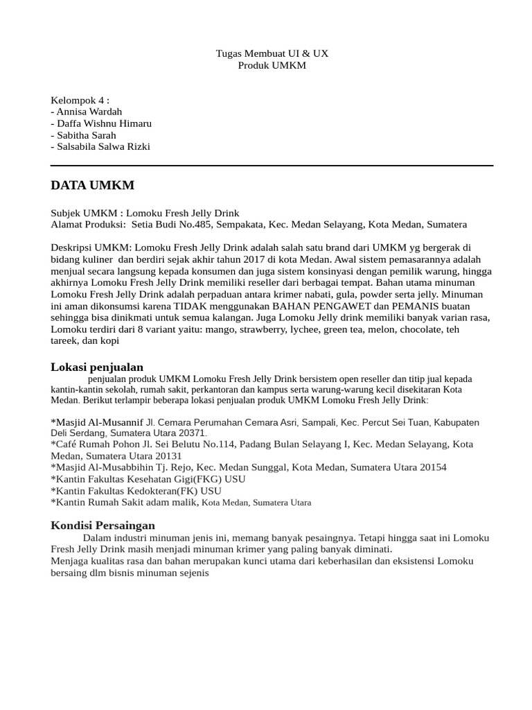 Tugas Membuat UX | PDF