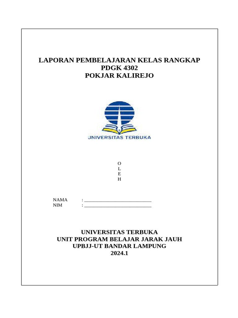 Contoh Susunan Laporan PKR | PDF