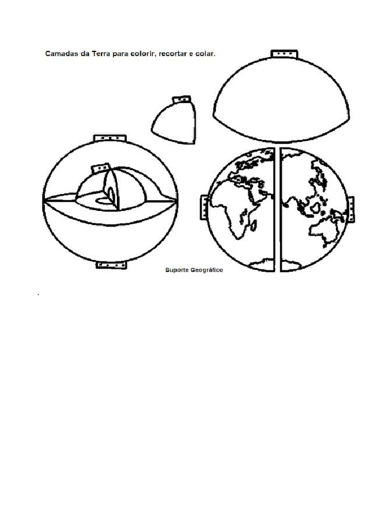 Camadas Da Terra para Colorir e Recortar | PDF