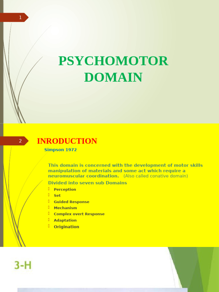 Psychomotor Domain.... | PDF