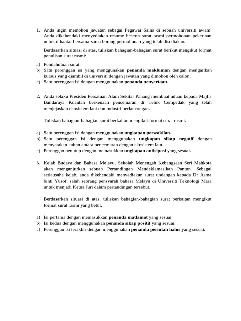Penanda Surat Rasmi | PDF