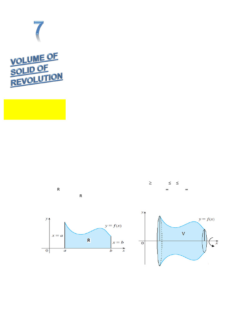 Module 7 Volume of Revolution | PDF