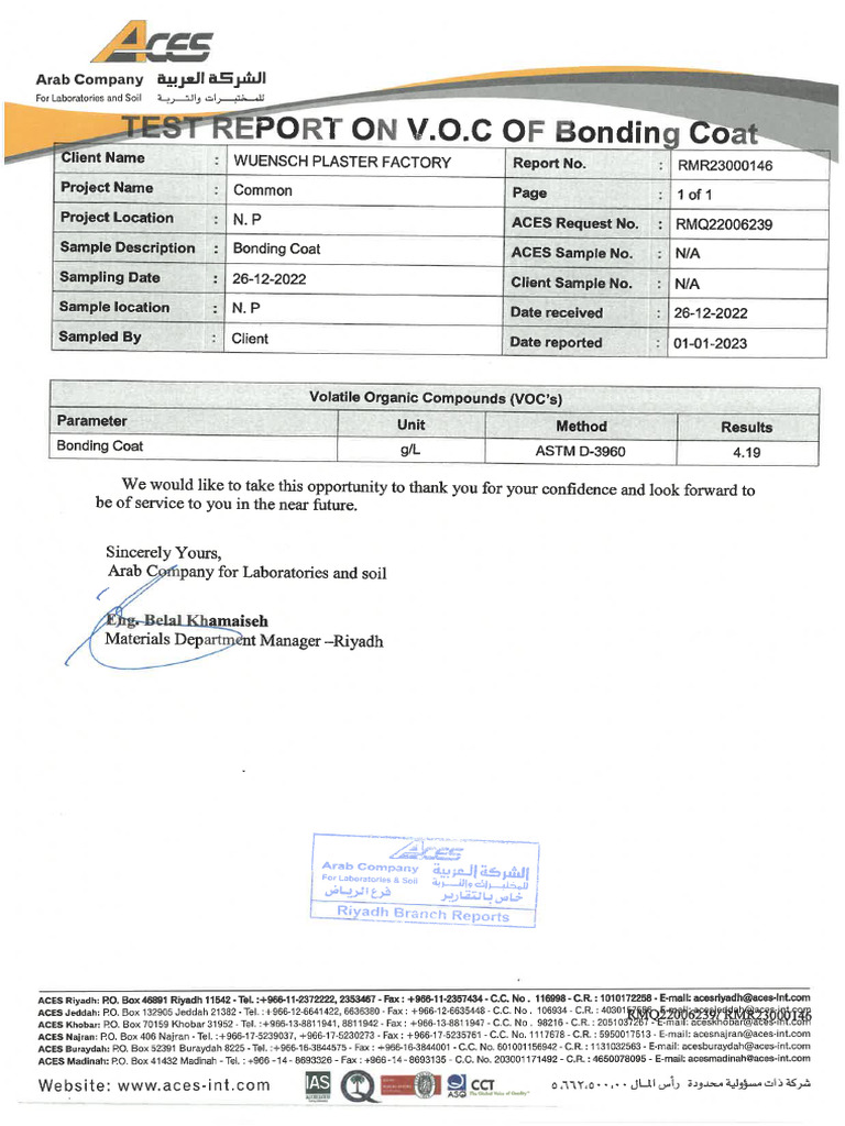 Bonding Coat-Leed-Voc Content & Emission | PDF