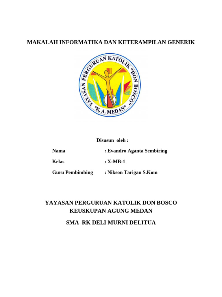 Makalah Informatika Dan Keterampilan Generik Evan | PDF