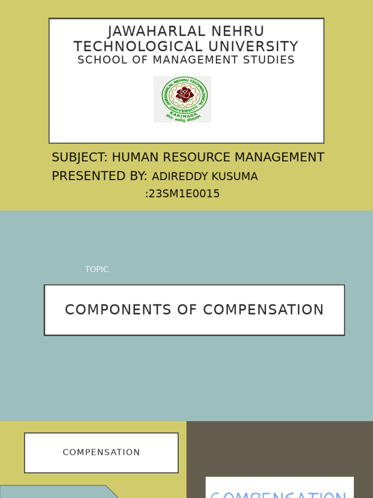 Human Resource Management PPT On Compensation | PDF