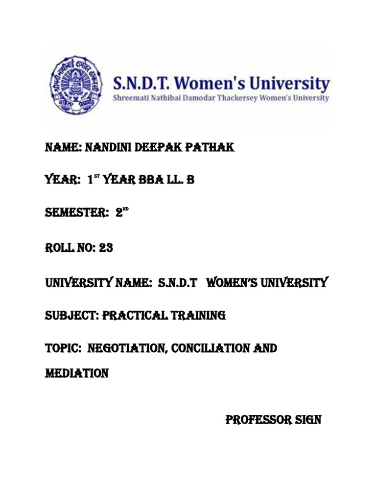 Practical Training Nandini Pathak | PDF