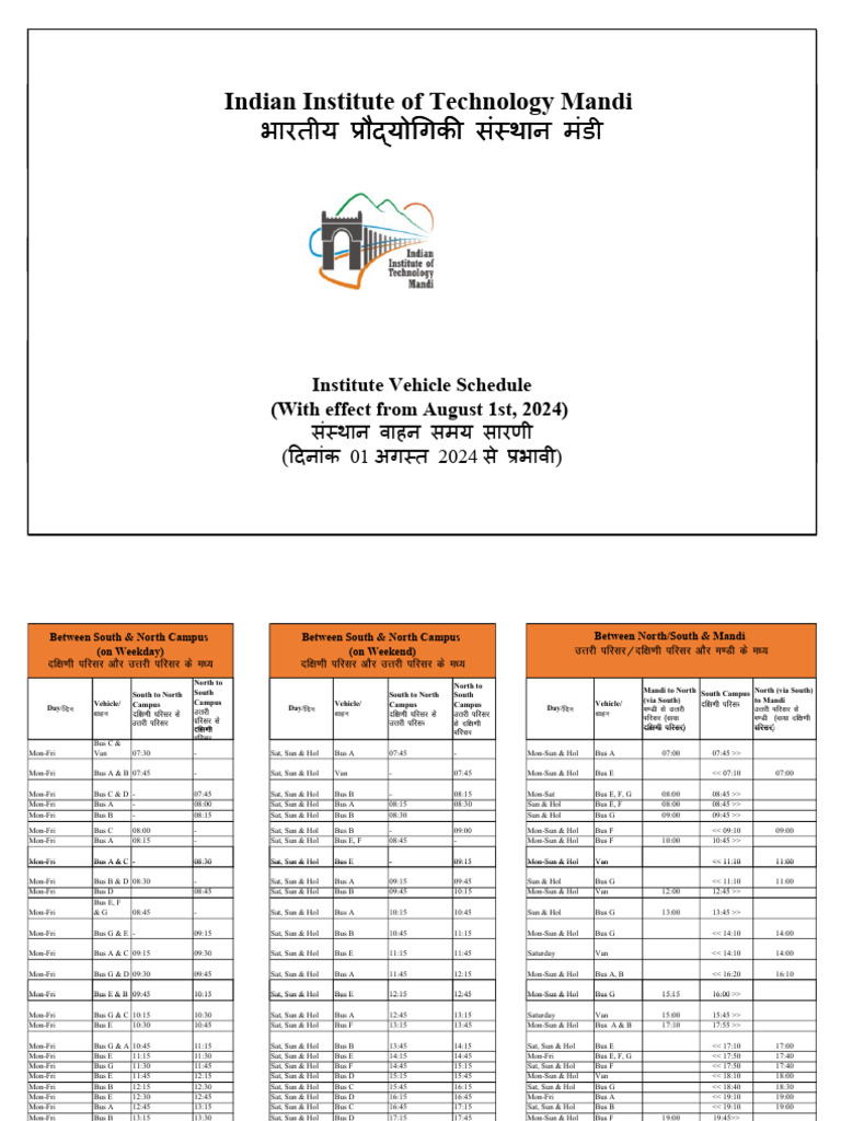Bus Schedule | PDF