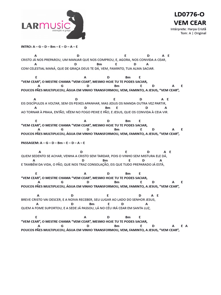 Ld0776-O - Vem Cear - Harpa Crista | PDF