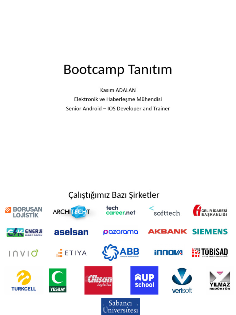 BootcampSunum TR | PDF