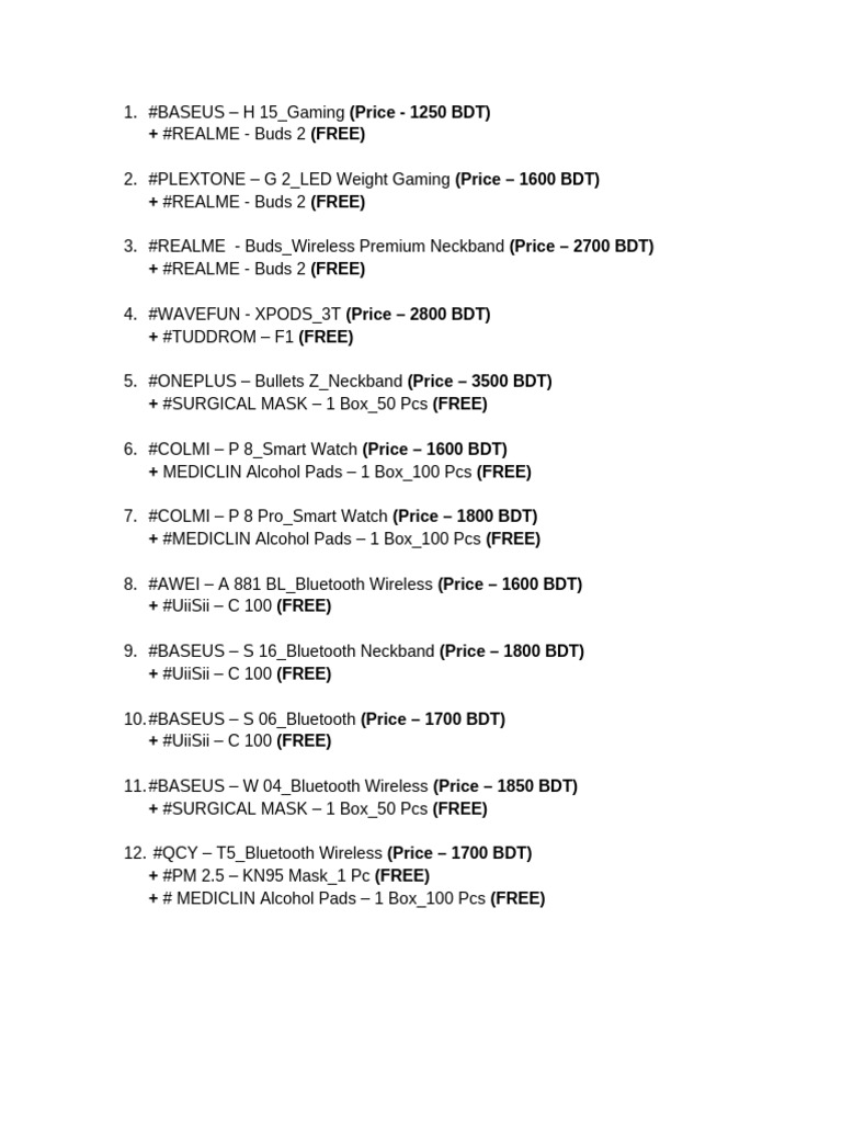 Gadget Offer Products | PDF