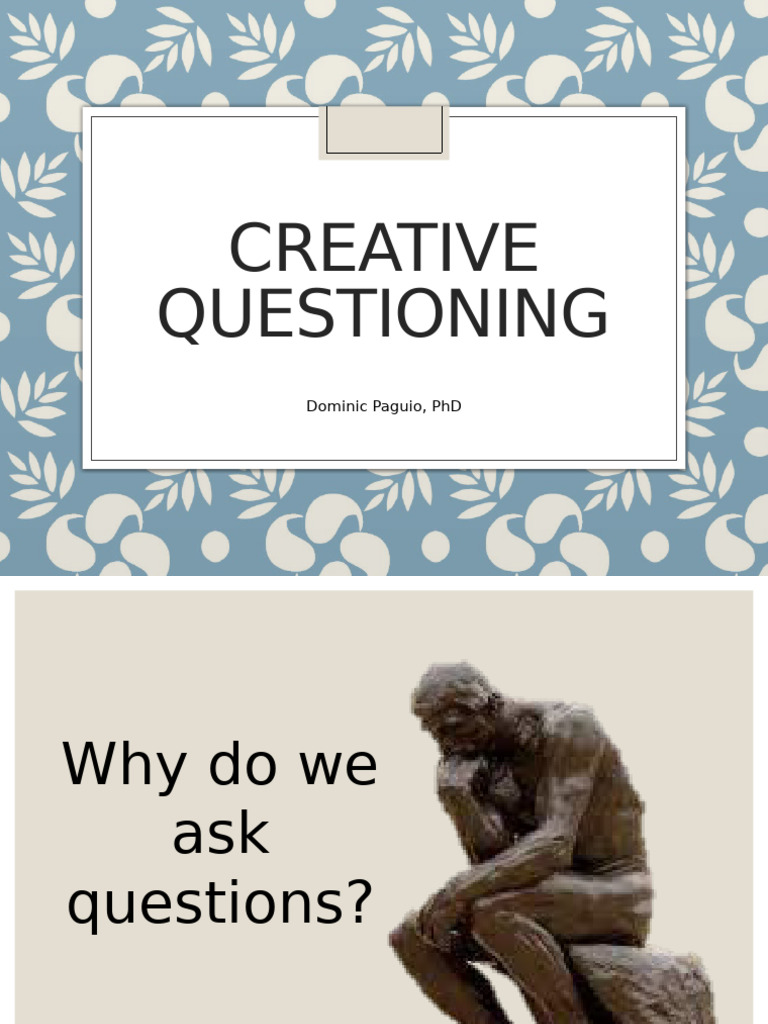 creative questioning | PDF