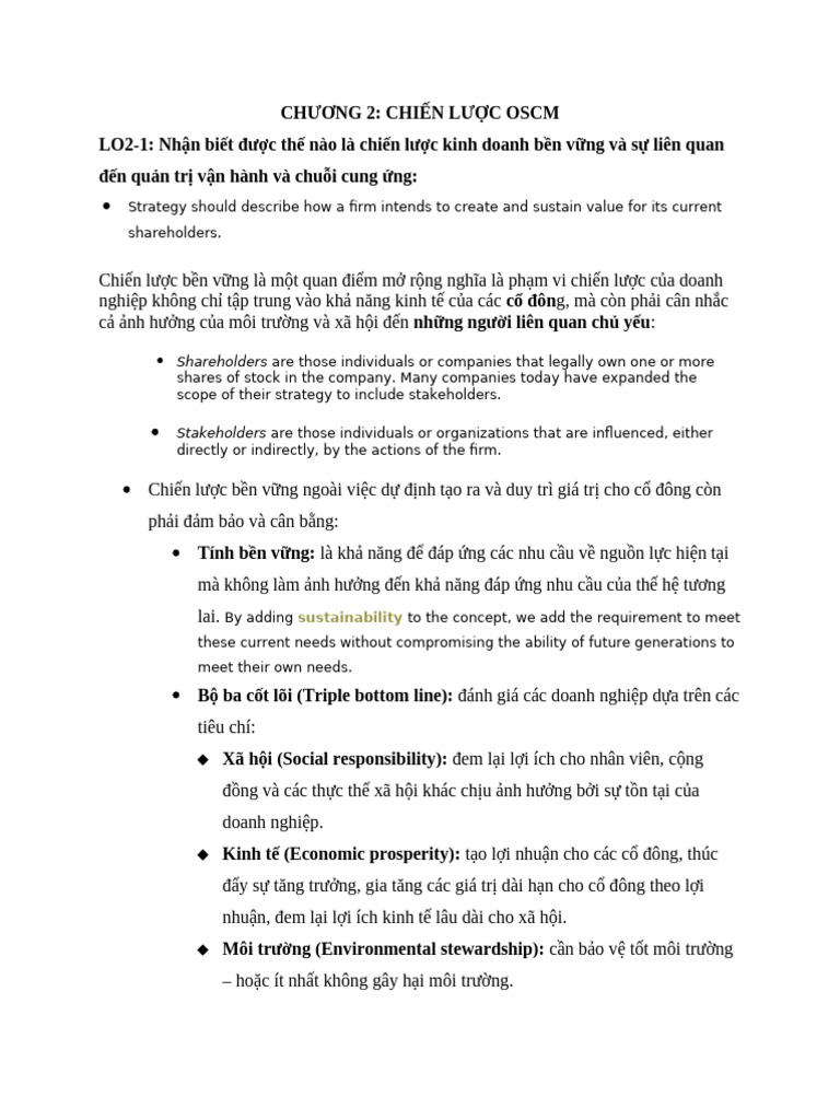 Chương 2 Chiến Lược Oscm | PDF