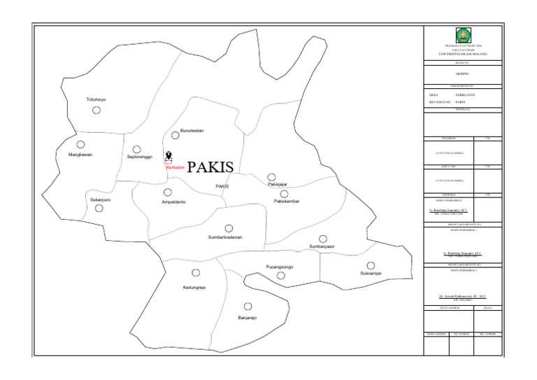 Layout Desa Asrikaton | PDF